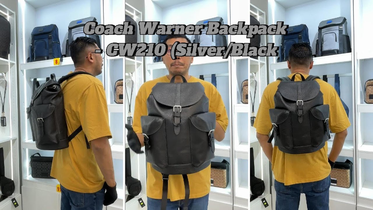 MG Review: Coach Warner Backpack - CW210 (Silver/Black) - YouTube