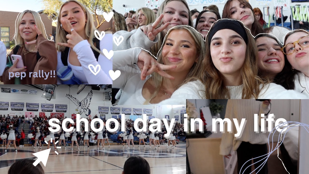 SCHOOL DAY IN MY LIFE: gym, pep rally, friends, + more - YouTube