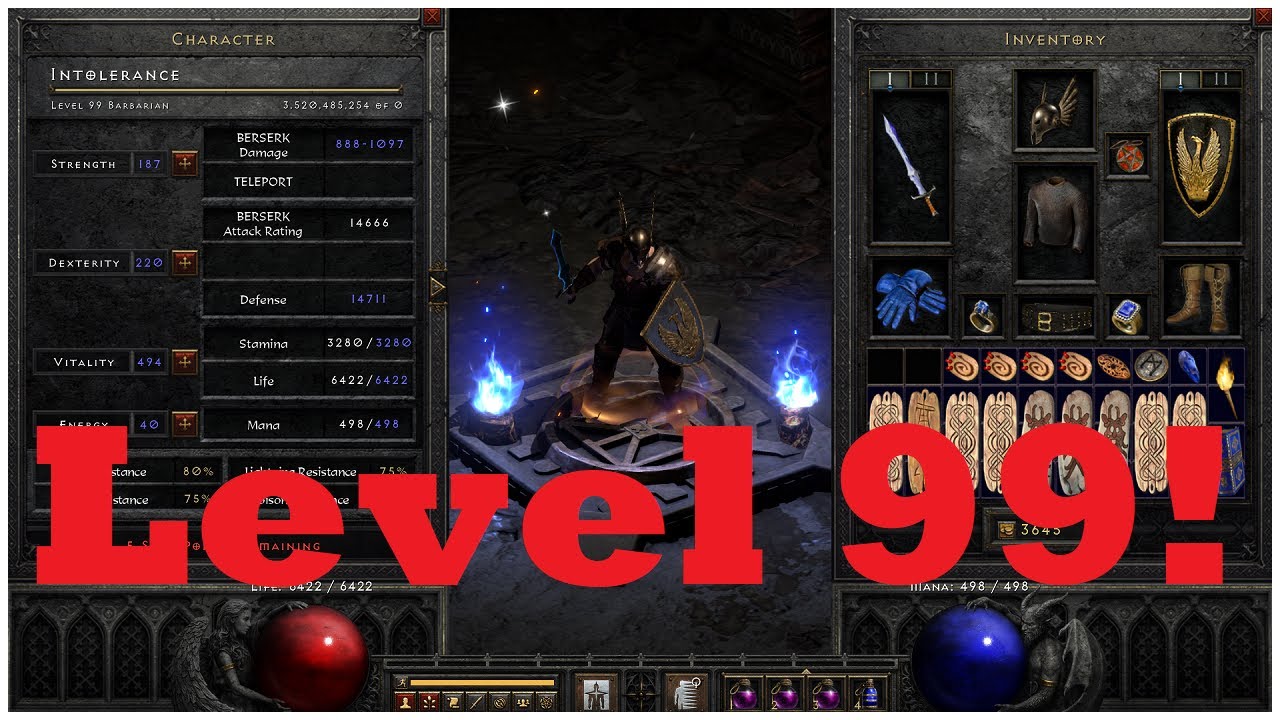 Level 99 HC Barbarian [Diablo 2 Resurrected] - YouTube