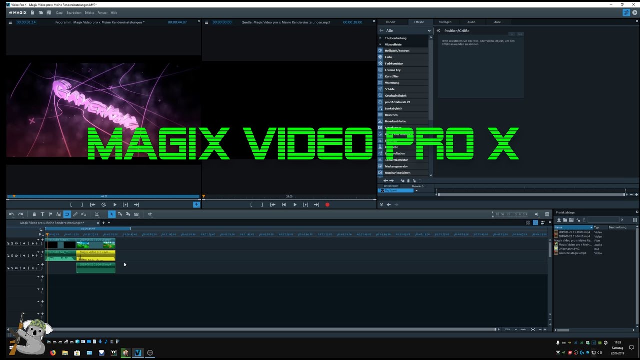 Magix Video pro X Rendern Tutorial Germany in 2560x1440 bei 60p - YouTube