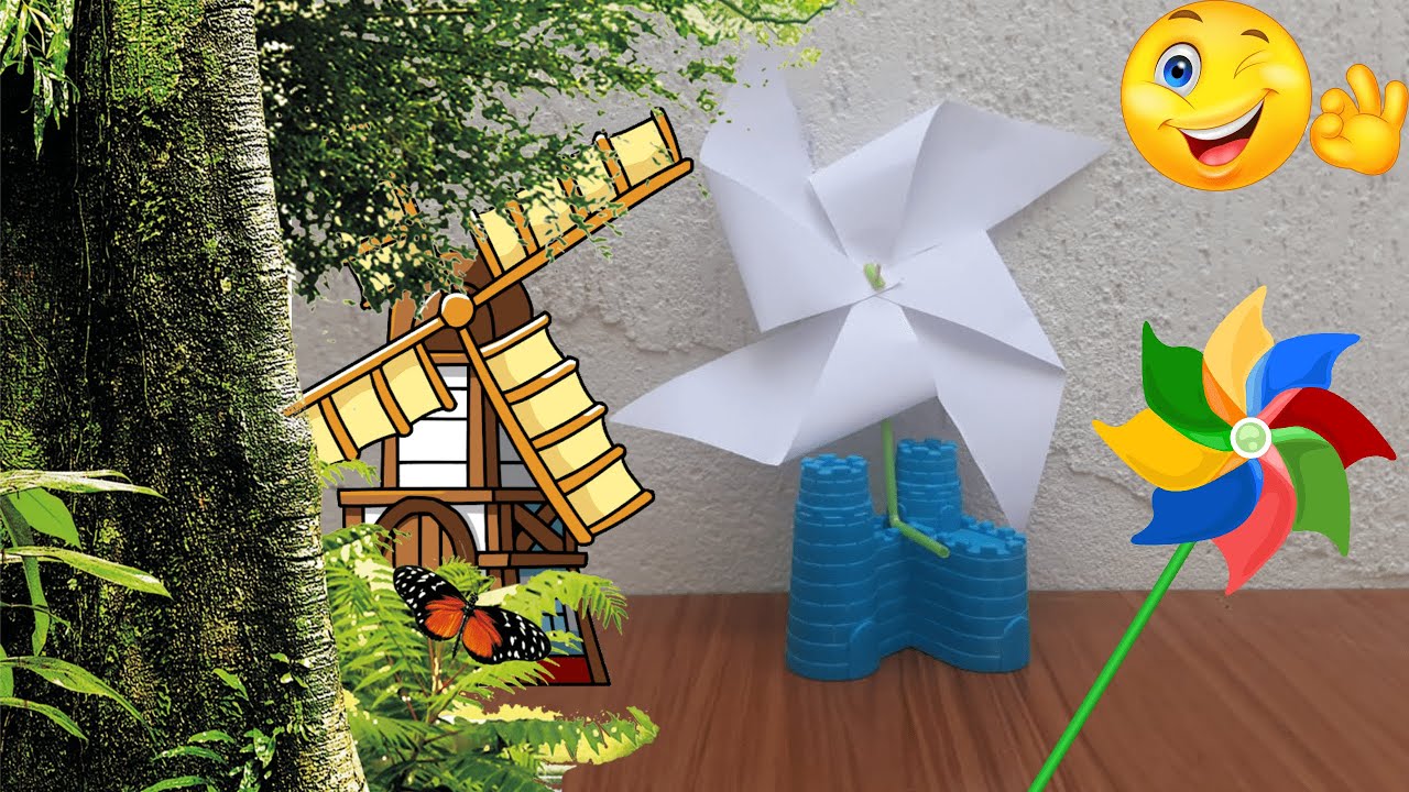 DIY / How To Make Paper Windmill/ Easy Paper Craft - YouTube