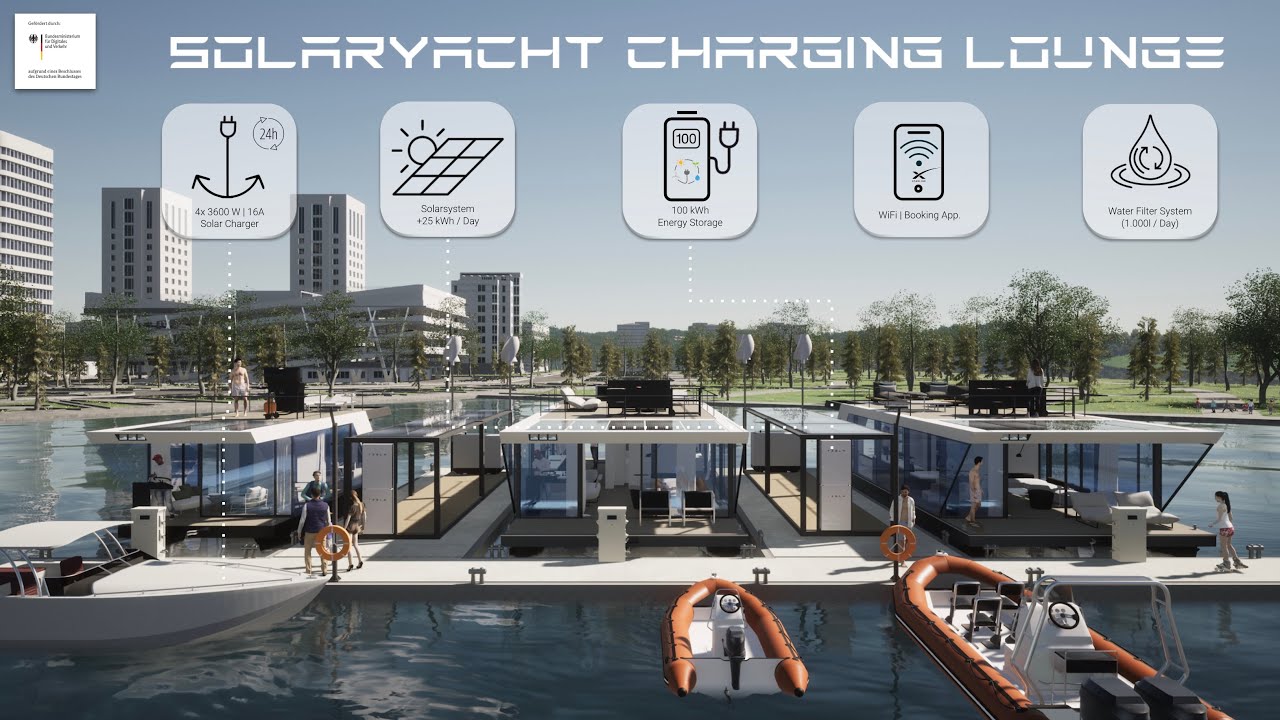 Floating SolarYacht Charging Lounge | World's 1st floating Solar ...