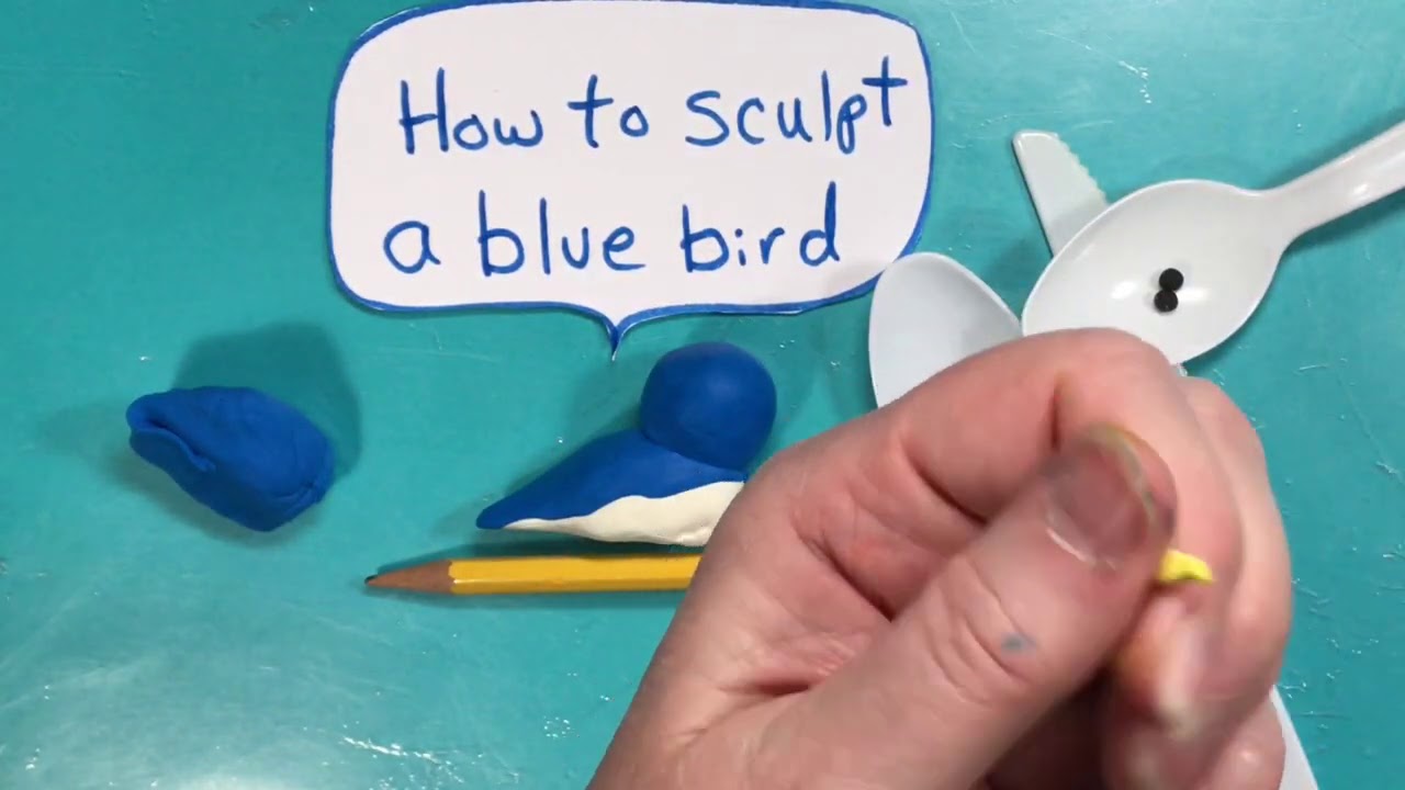 How to sculpt a blue bird out of Model Magic - YouTube
