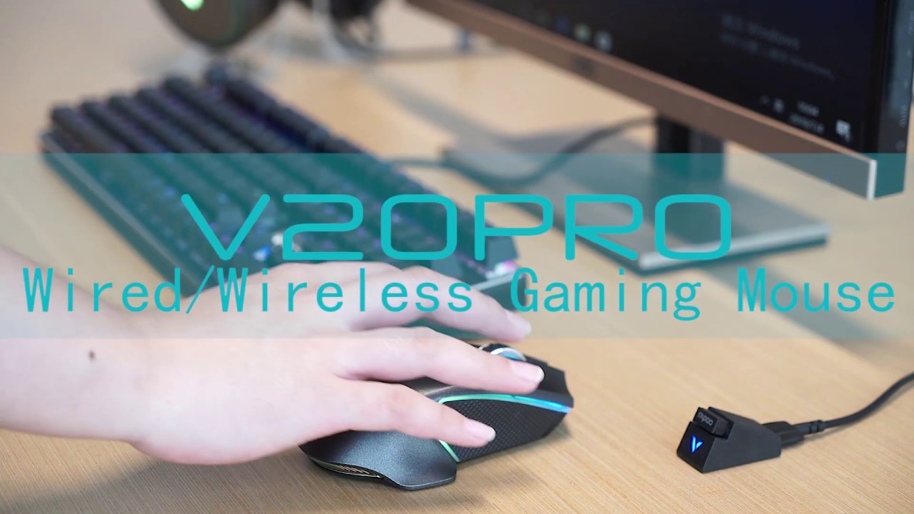 RAPOO V20 Pro Wired/Wireless Gaming Mouse - YouTube