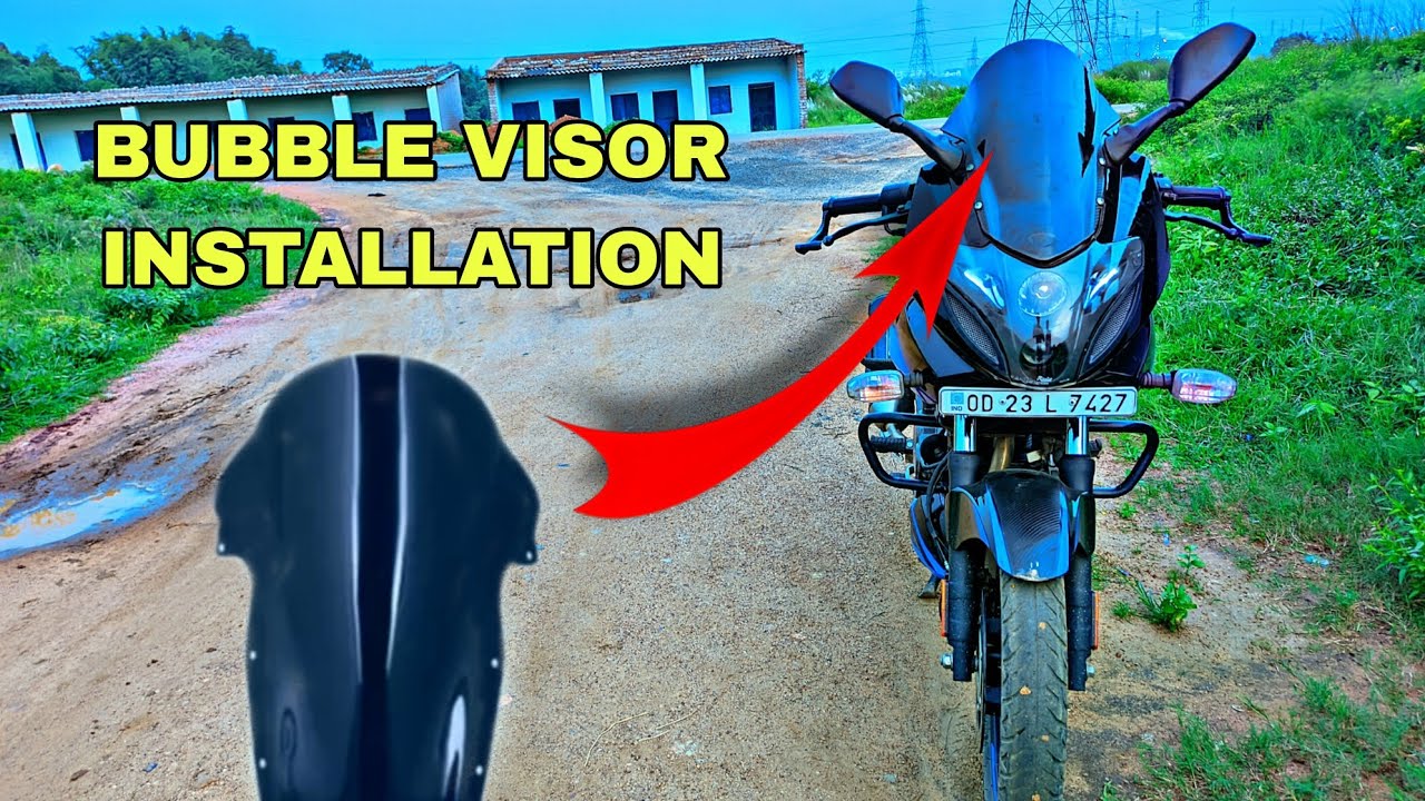 PULSER 220 BUBBLE VISOR INSTALLATION hogya - YouTube