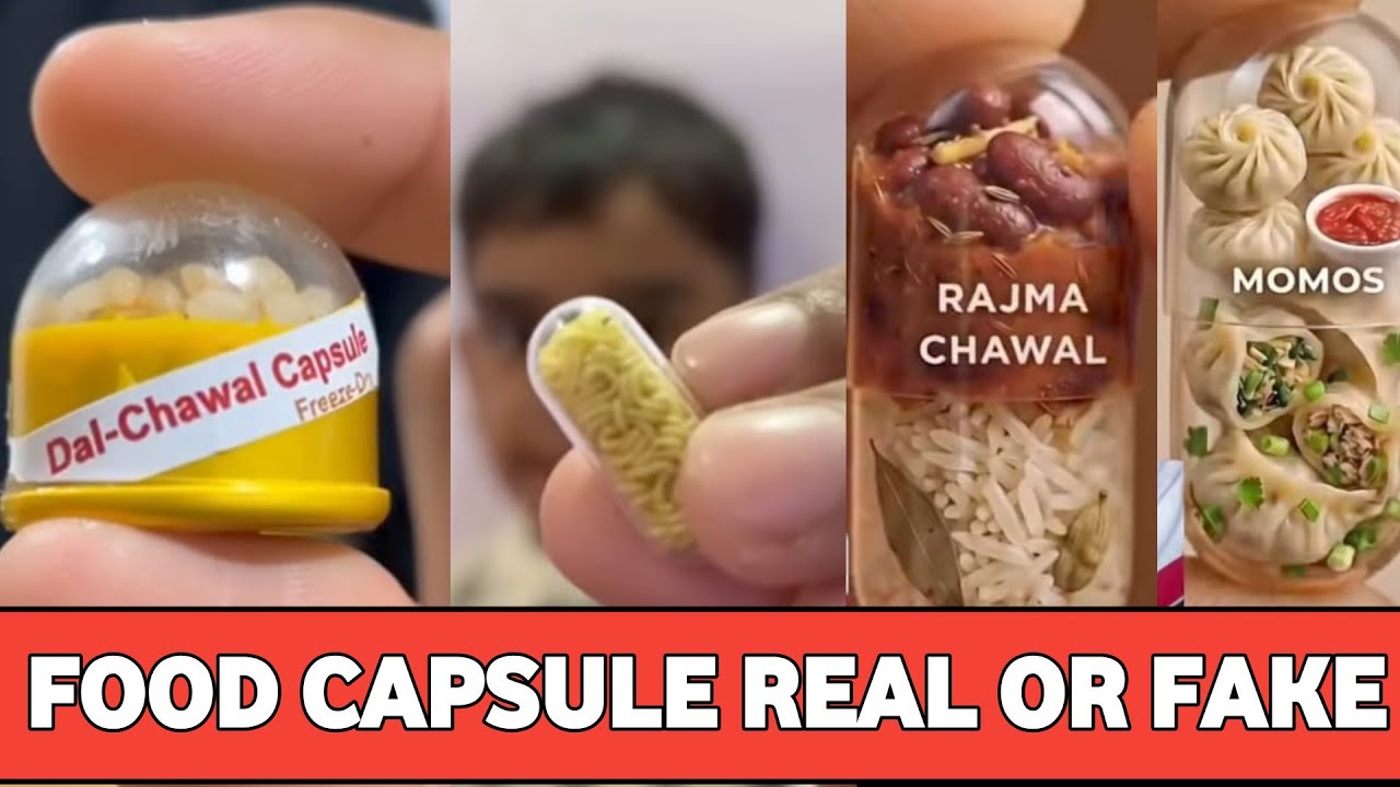 food capsule real or fake || capsule food || instant food capsule real ...