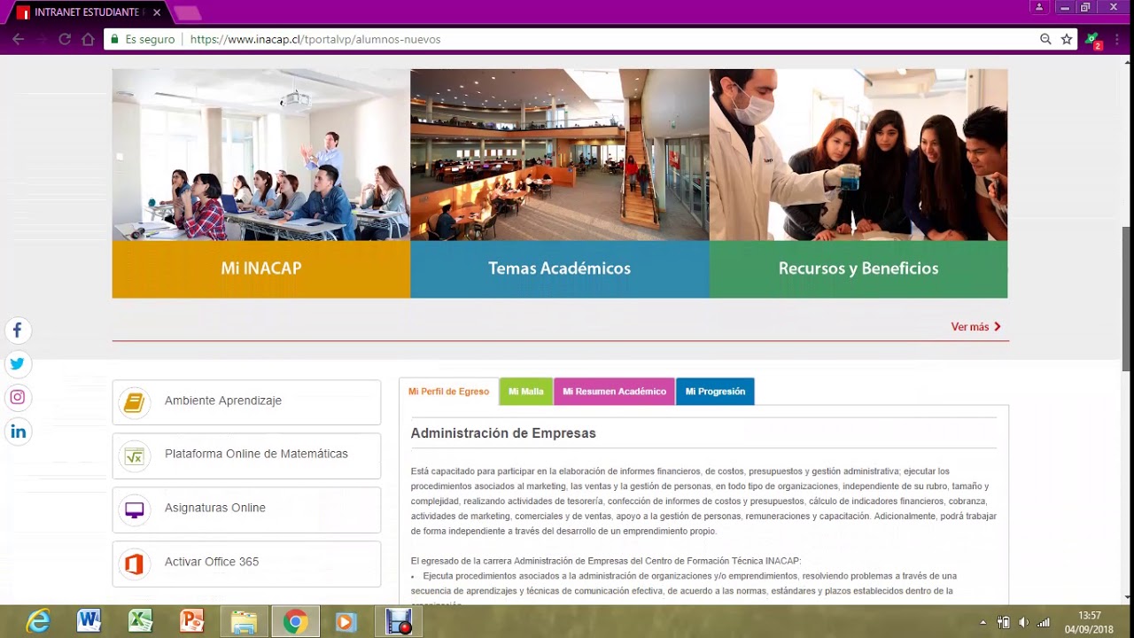 INTRANET INACAP - YouTube