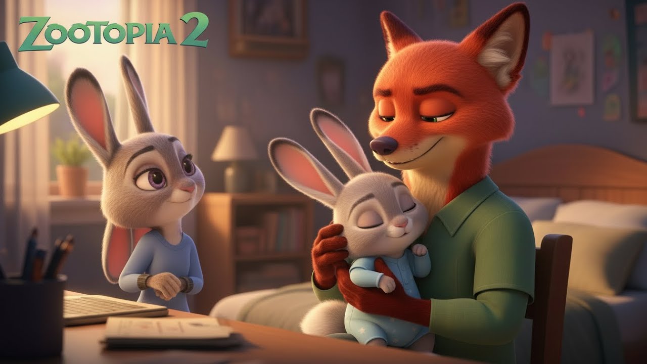 Zootopia 2 | Baby Nick Falls Asleep While Judy Finishes Her Work - YouTube
