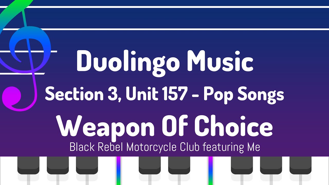 S3, U157: Weapon Of Choice - Duolingo (Music) - YouTube