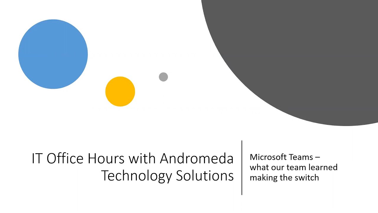 Office Hours with Andromeda 2-2020 - YouTube