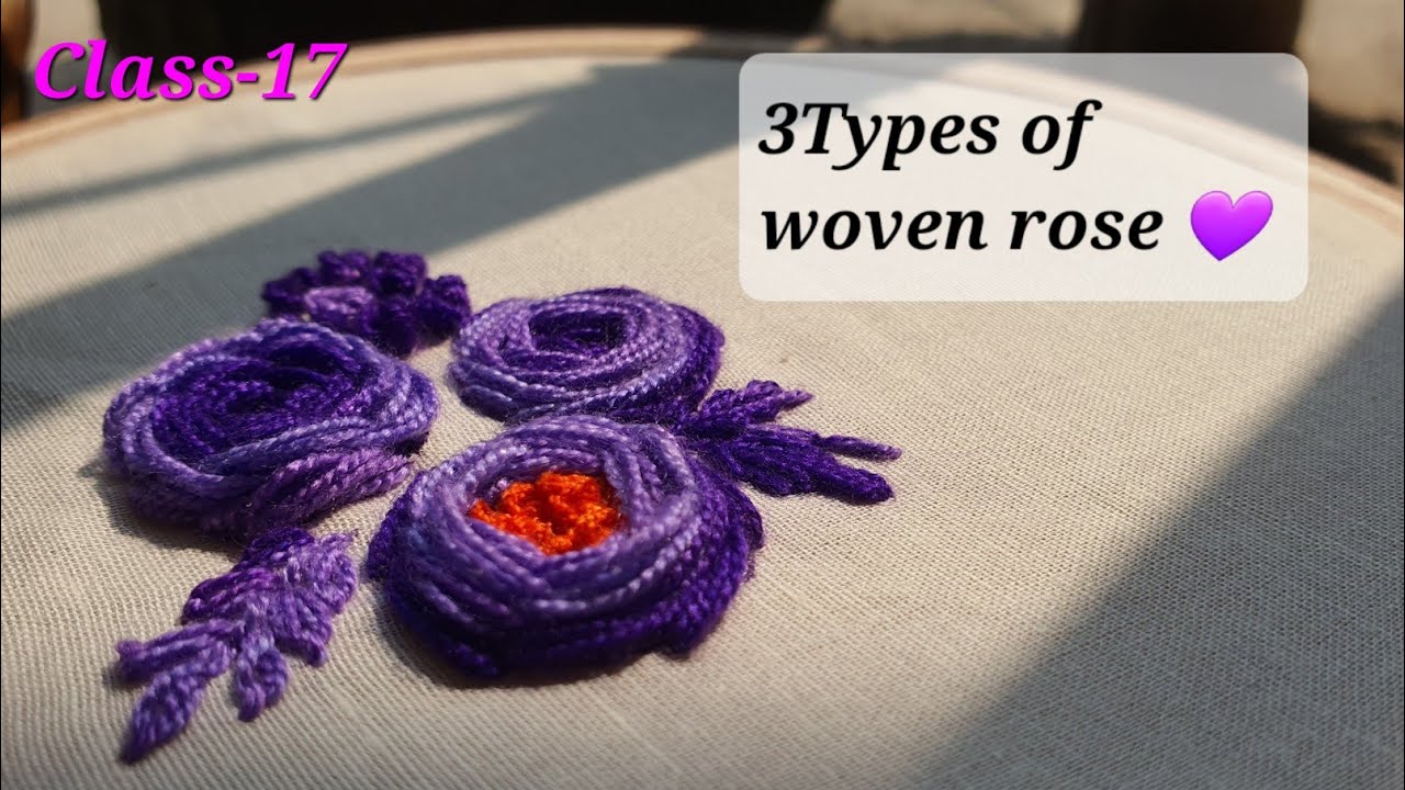 Easy 3 types of woven rose flower step by step for beginner's|Basic to ...