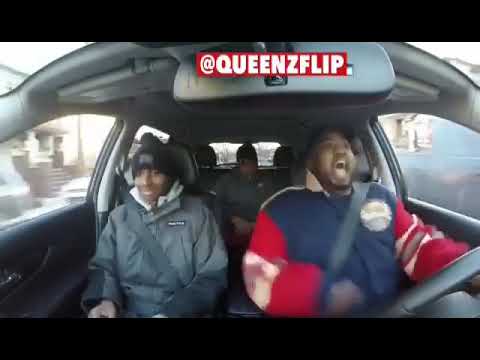 Queenzflip goes mad in car - YouTube