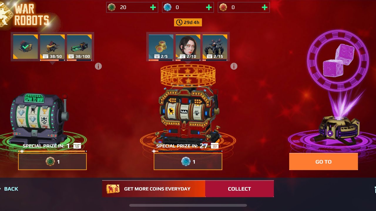 Opening 20 event chests war robots - YouTube