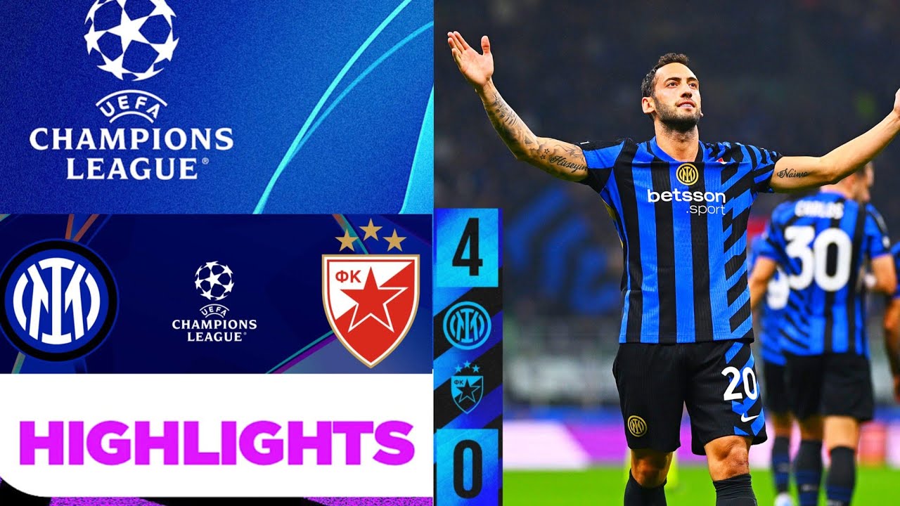Inter Milan vs Crvena zvezda (4-0) Gli Highlights | Champions League ...