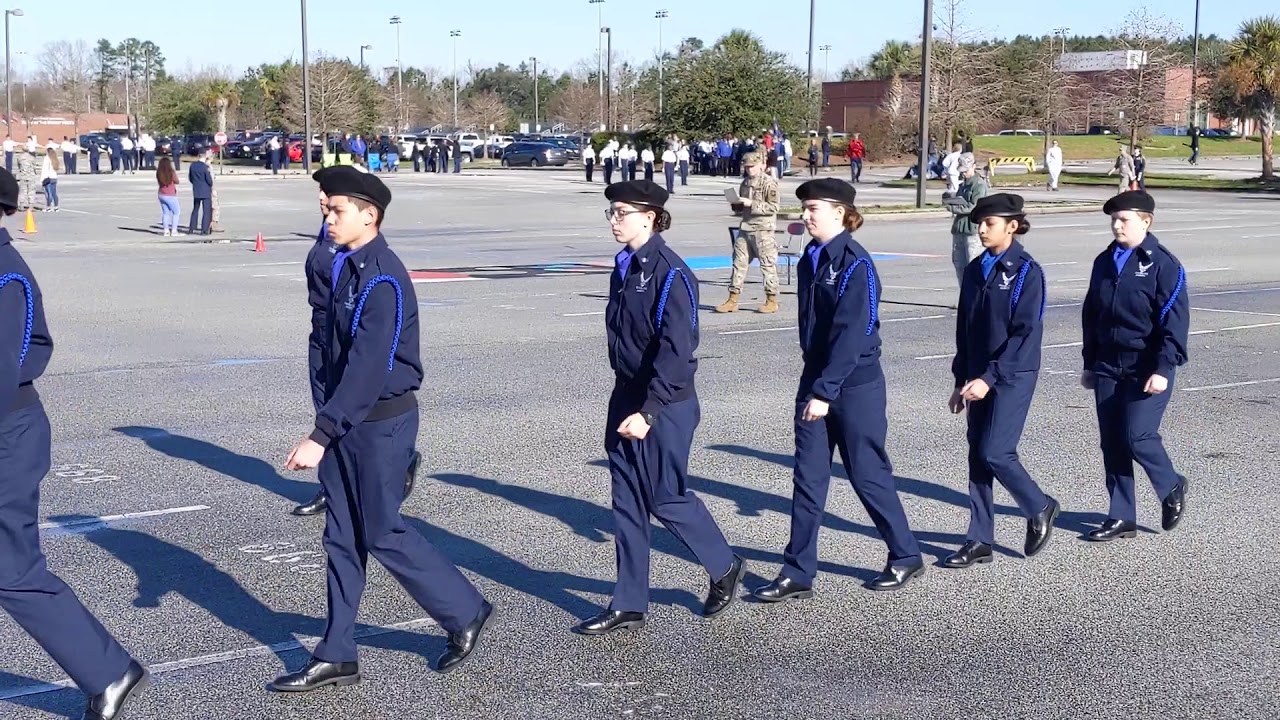 Cane Bay ROTC Squad at Ashley Ridge High School - YouTube