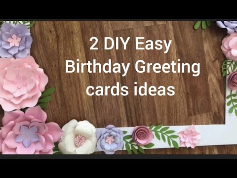 2 Easy & Beautiful White Paper Cards Ideas | Handmade Happy Birthday ...