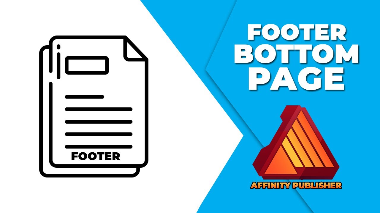 How to put footer at bottom of page in affinity publisher - YouTube