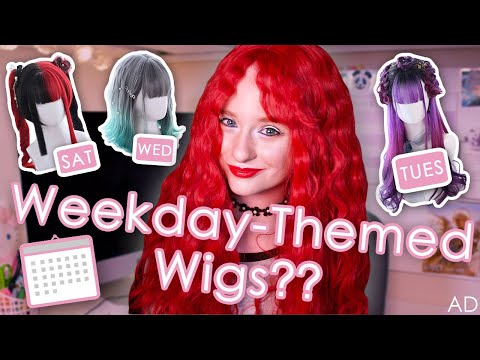 DAY OF THE WEEK Themed Cosplay/Lolita Wig Try-On + Review | AnyaPanda