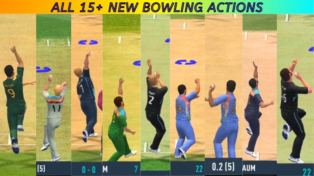 15+ New Bowling Actions in Real Cricket 24 | Rc24 - YouTube