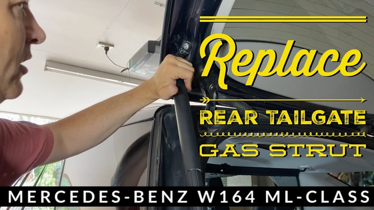 How to Replace Mercedes ML W164 Rear Tailgate Gas Struts - YouTube