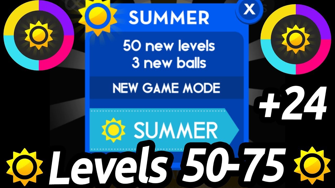 Color Switch SUMMER Levels 50-75 - YouTube
