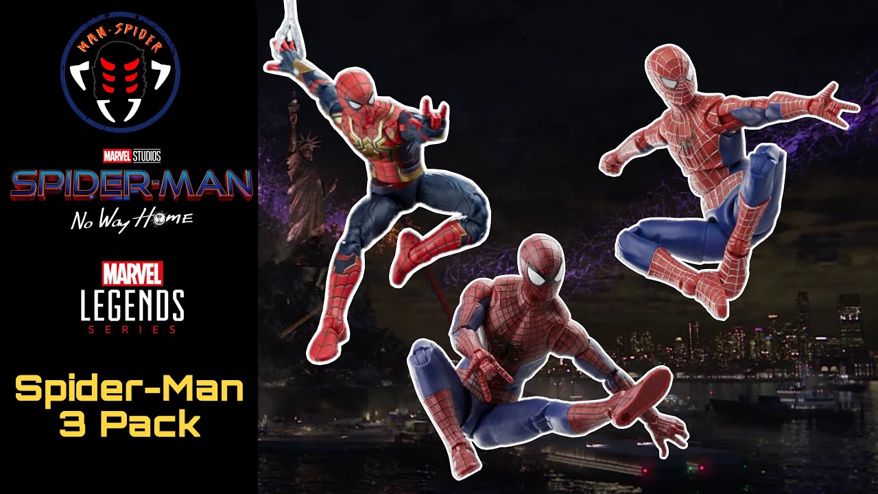 UNBOXING - Spider-Man 3 Pack | Marvel Legends (Tobey, Andrew, Tom) | No ...
