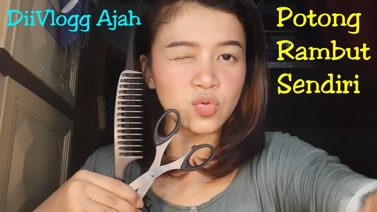 POTONG RAMBUT SENDIRI dengan 3 alat bantu - YouTube