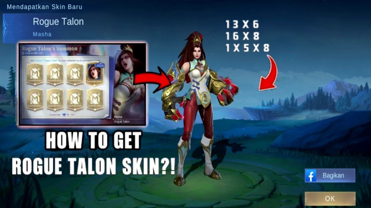 HOW MUCH SKIN SPESIAL MASHA ROGUE TALON MOBILE LEGENDS - YouTube