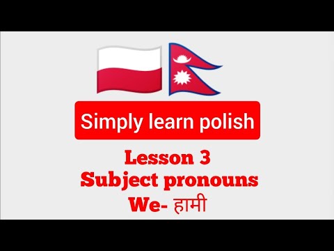 Subject pronouns - Polish to Nepali lesson 3 - YouTube