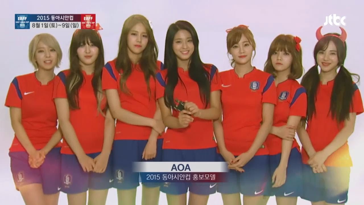 JTBC 2015 동아시안컵 AOA 응원 영상 - YouTube