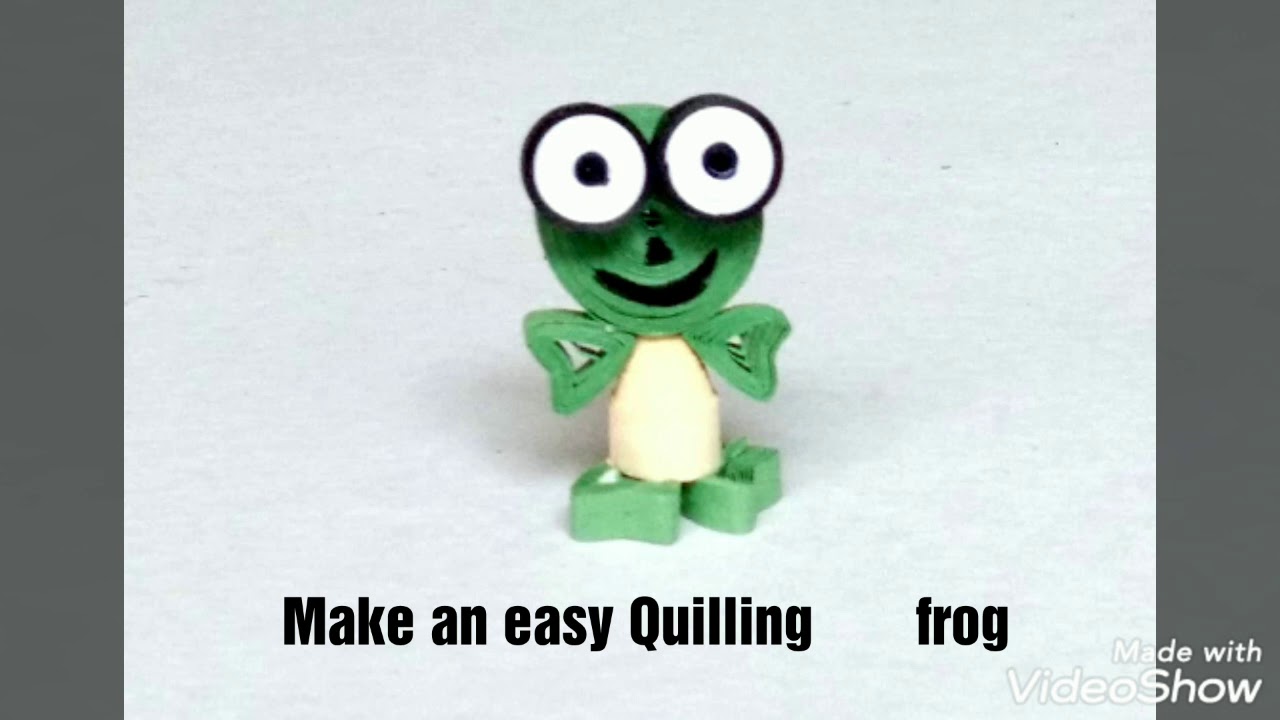 Paper Quilling art, Quilling frog, paper crafts, how to make a frog ...