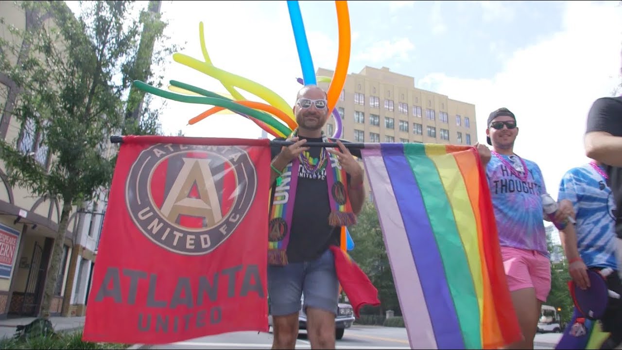ATL UTD at the Atlanta Pride parade - YouTube