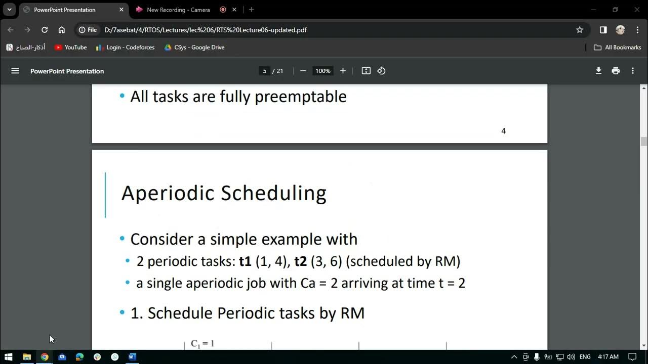 RTOS lecture 6 part 1 (background scheduling) - YouTube