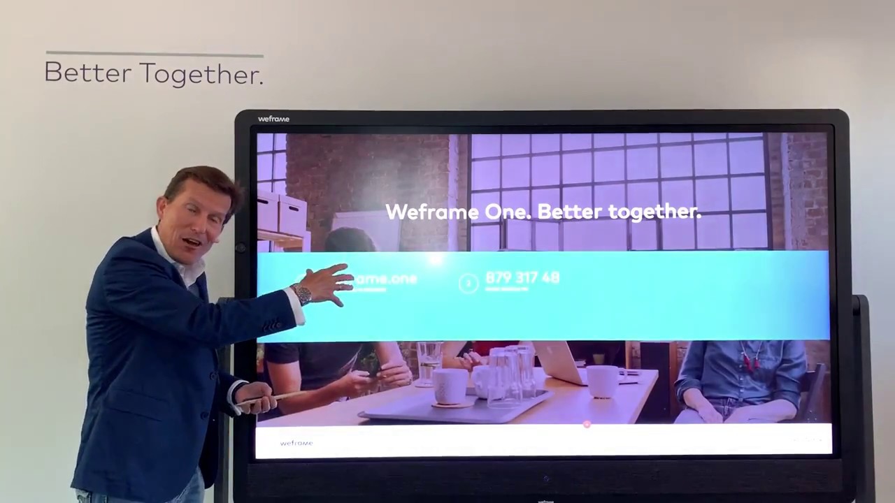 weframe als interaktiver Touchscreen statt Flipcharts mit Thorsten ...