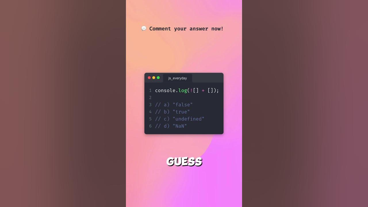 JavaScript Quiz: What’s the truth here? 🕵️‍♂️ #coding #js #code #programming - YouTube