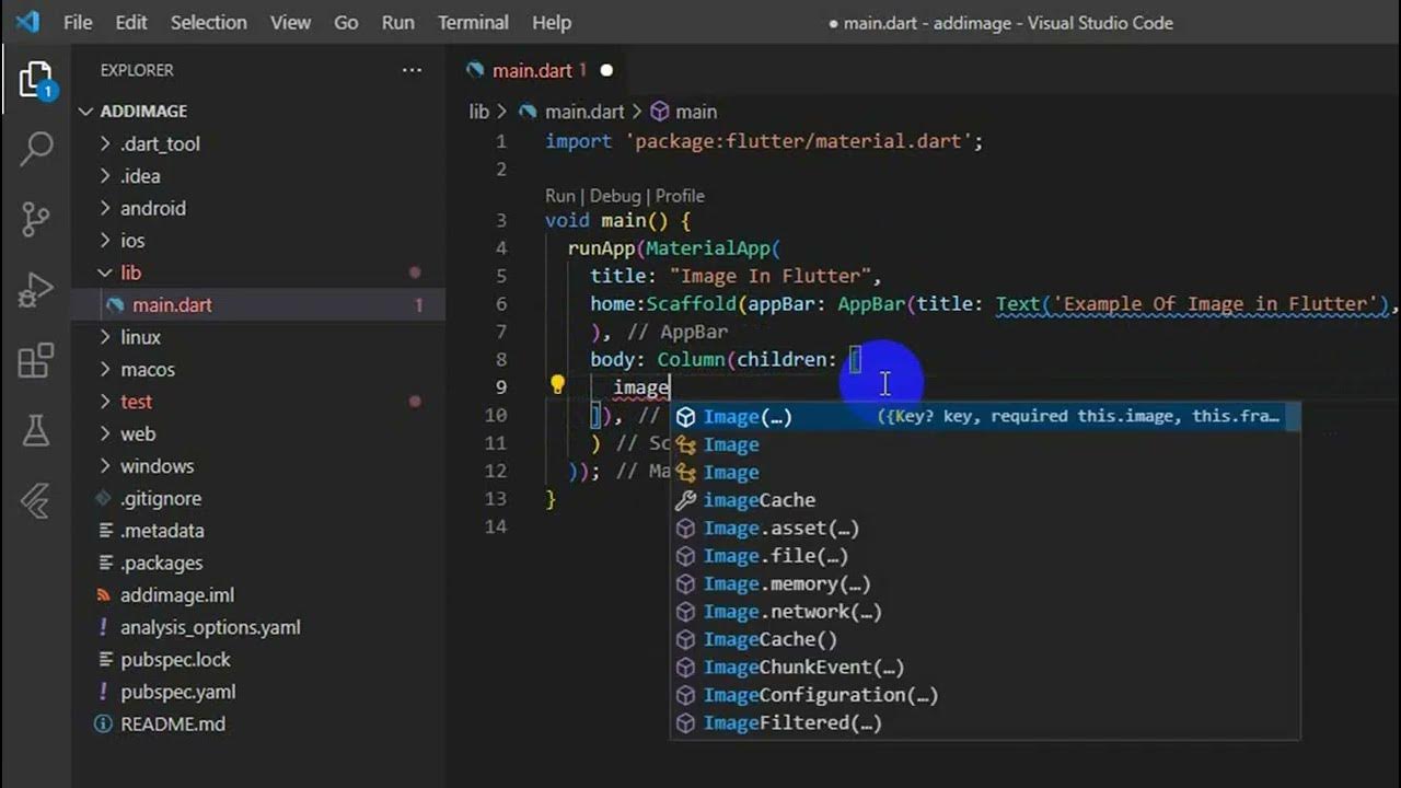 Flutter Tutorials How To Add Image In Flutter App Using Network & Assets By NP Rijal in Nepali ...