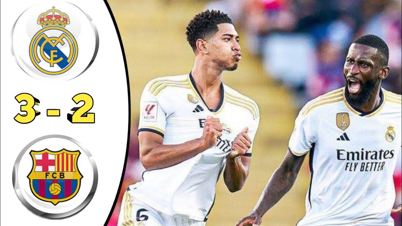 Real Madrid vs Barcelona ( 3 - 2 ) | Highlights & All Goas El Clasico ...