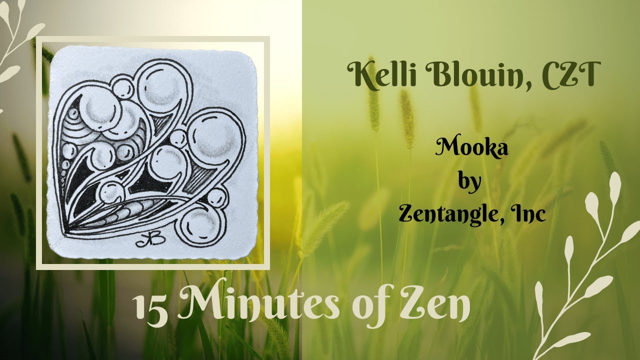 15 Minutes of Zen! Zentangle method of drawing! Mooka! - YouTube
