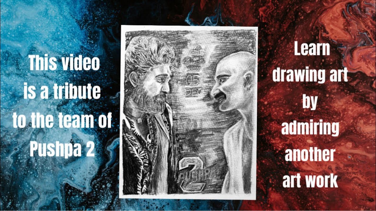 This video is a tribute to the team of Pushpa 2. Learn pencil drawings ...