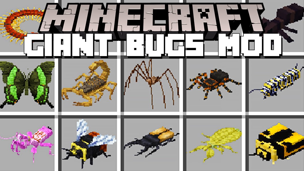 Minecraft GIANT BUGS / REALISTIC INSECTS MOD! (Minecraft Mods) - YouTube