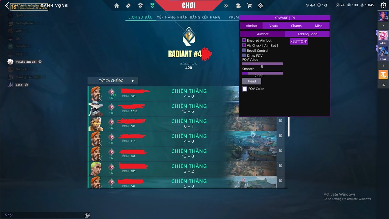 Radiant Mất kết nối Valorant V25:1 [ Only ESP + Aimbot ] - YouTube