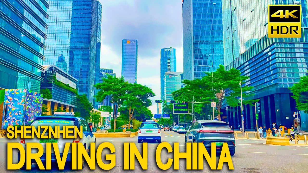 Driving in China, driving in a future city like a science fiction movie ...