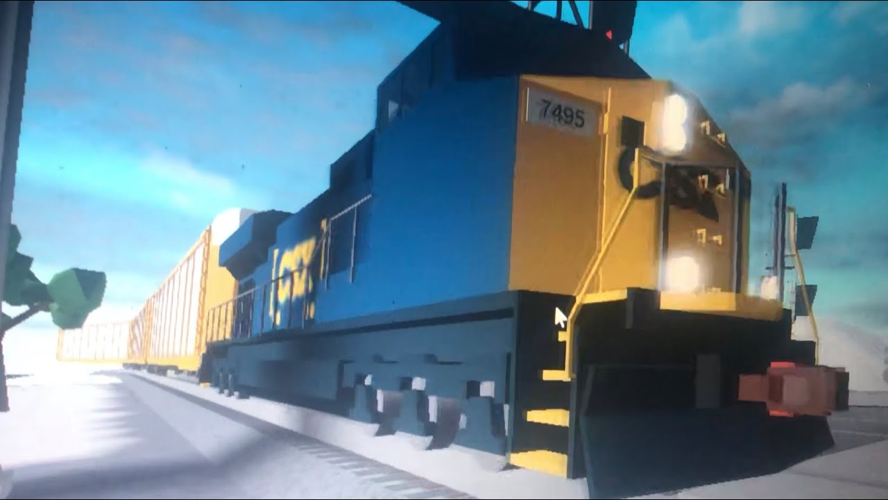 Roblox Autorack train with CSX and BNSF DPU - YouTube