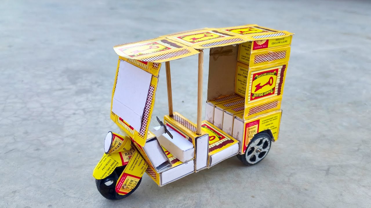 🛺 | How To Make Auto Tempo Rickshaw At Home | Machis Ka Auto Tempo ...