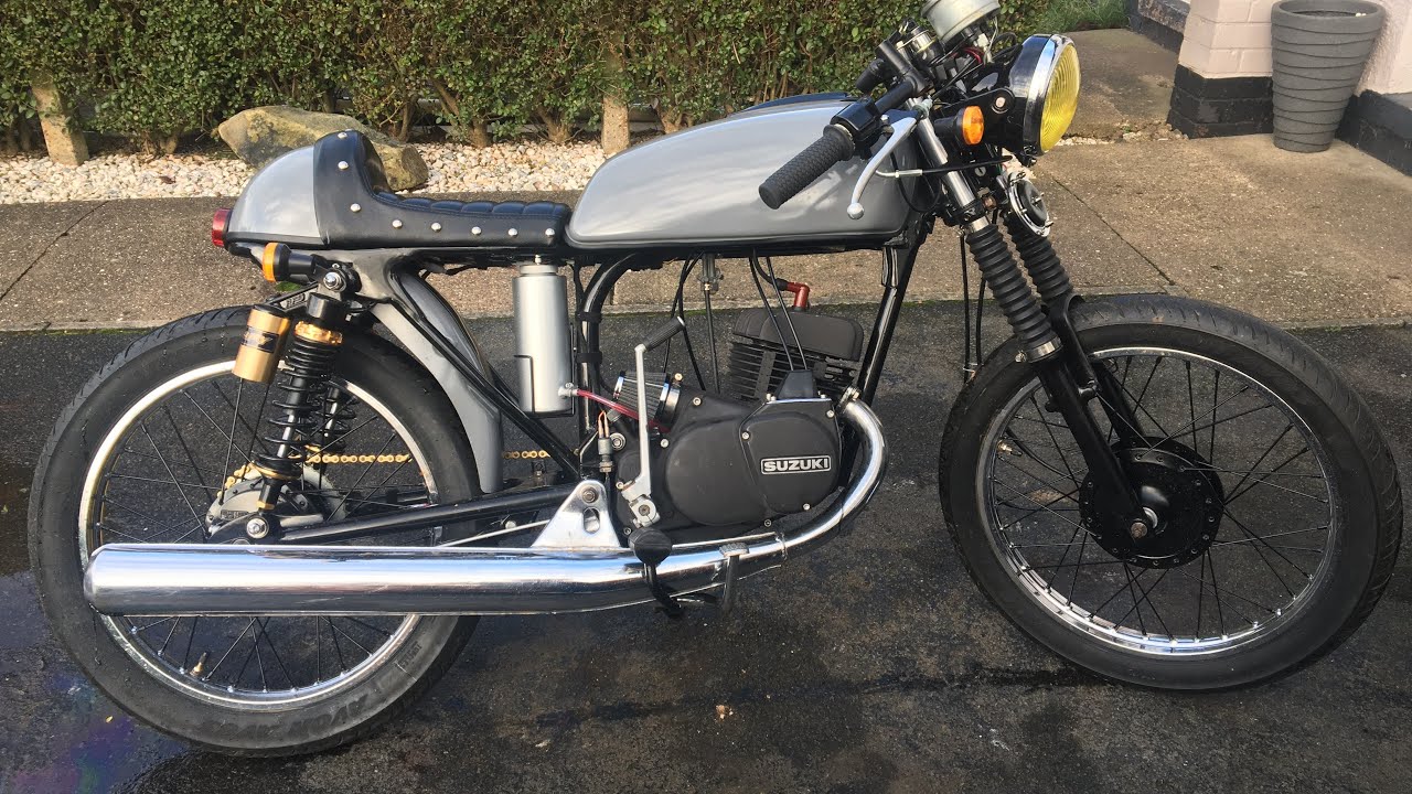 1985 Suzuki GP100 cafe racer project. - YouTube
