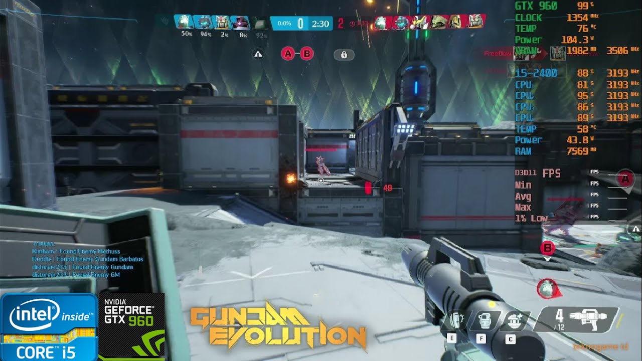 Gundam Evolution | GeForce GTX 960 | Intel Core i5-2400 - YouTube