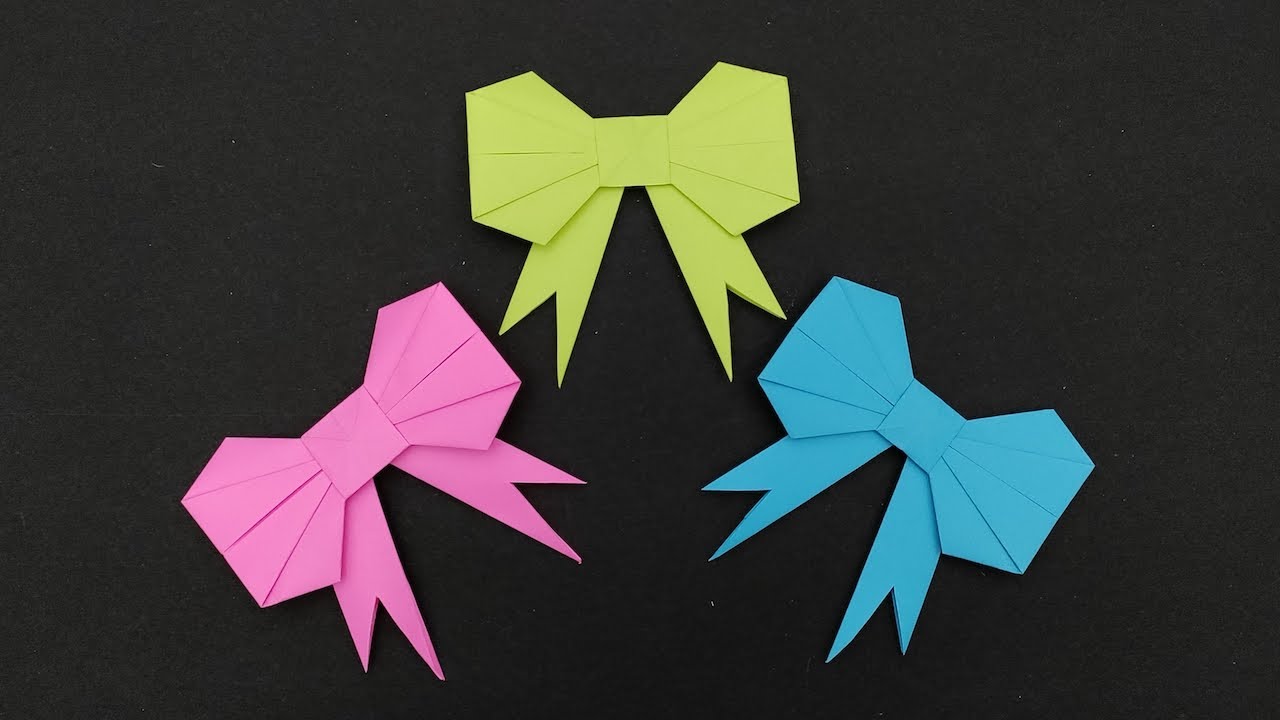 How To Make A Paper Bow Tie || Origami Bow || Origami Bow Tie || Paper ...