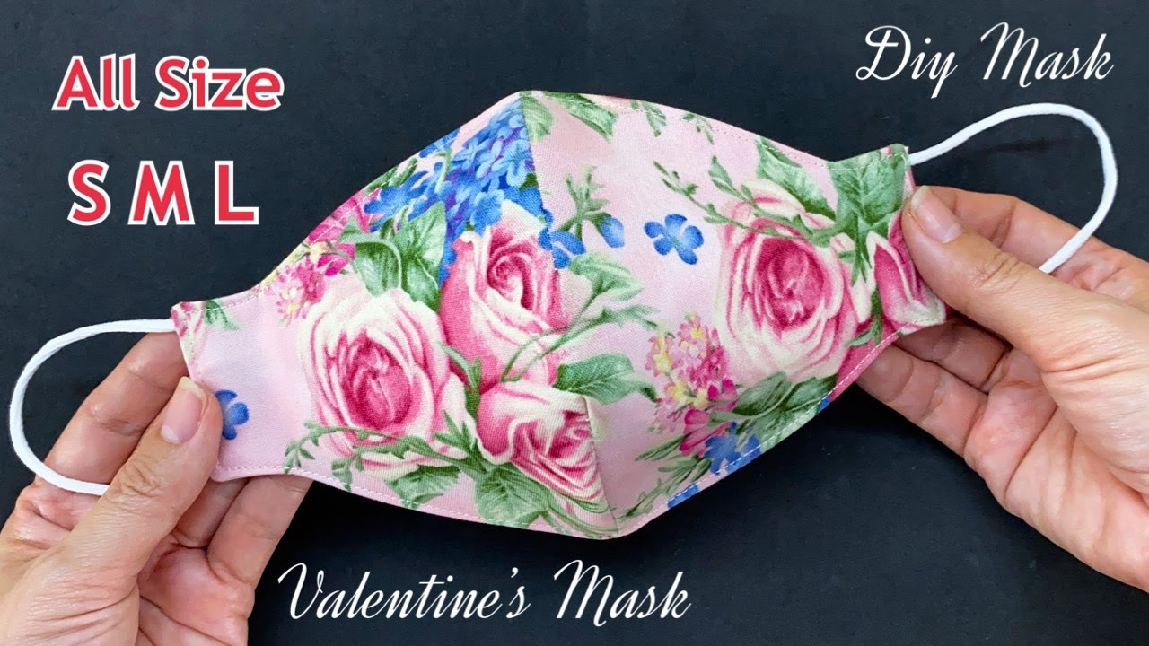 Very Easy & Cute Valentine's Rose Mask! New Diy Breathable 3 Layers ...