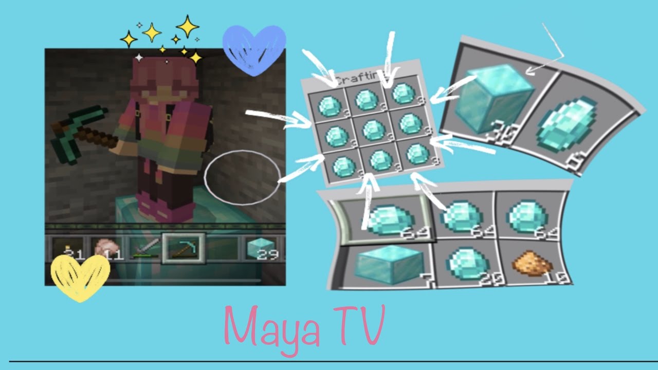 Making Diamond Blocks To Save Space In Inventory / Minecraft Lifeboat ...