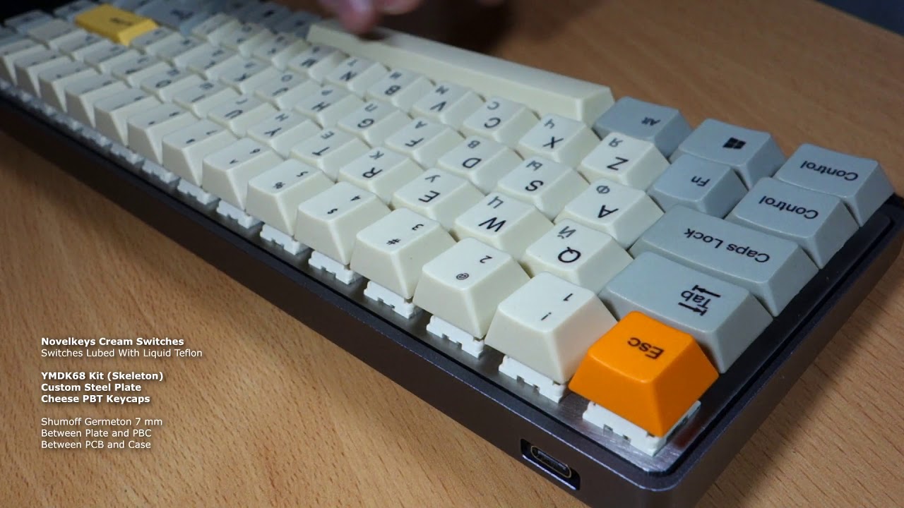 NovelKeys Cream Switches Typing (Low Profile Case + Steel Plate) - YouTube